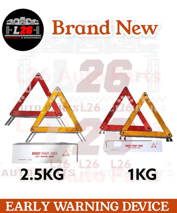 2 PIECES Early Warning Device 1KG 2.5KG Foldable Red and Orange Car ...