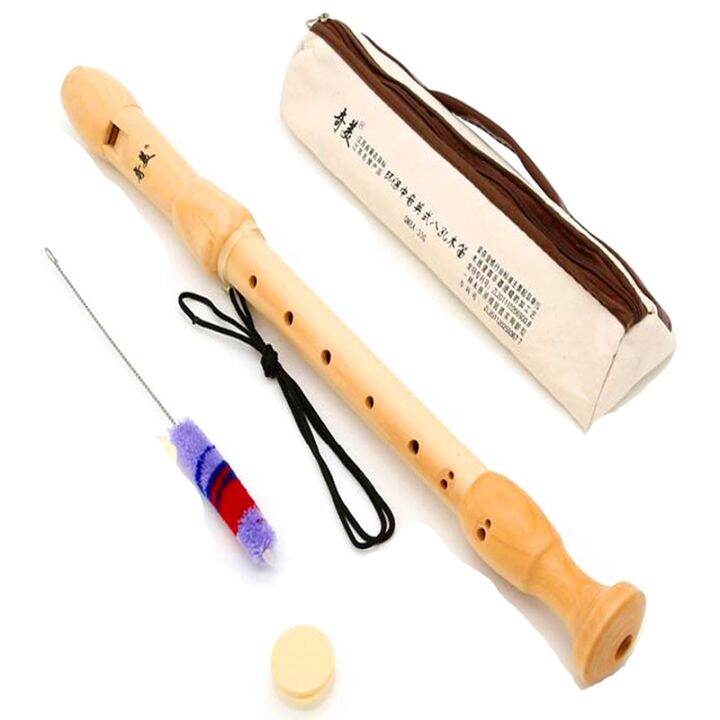 Qimei 8 Holes Alto F Maple Wood Flute German Style Recorder English ...