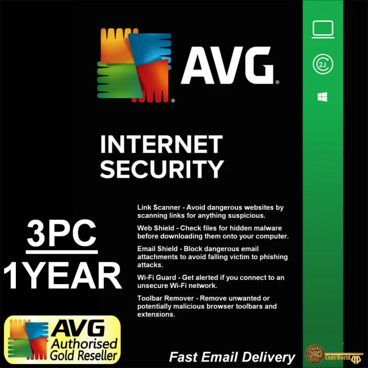 AVG Internet Security 3PC for 1 Year License Key | Lazada PH