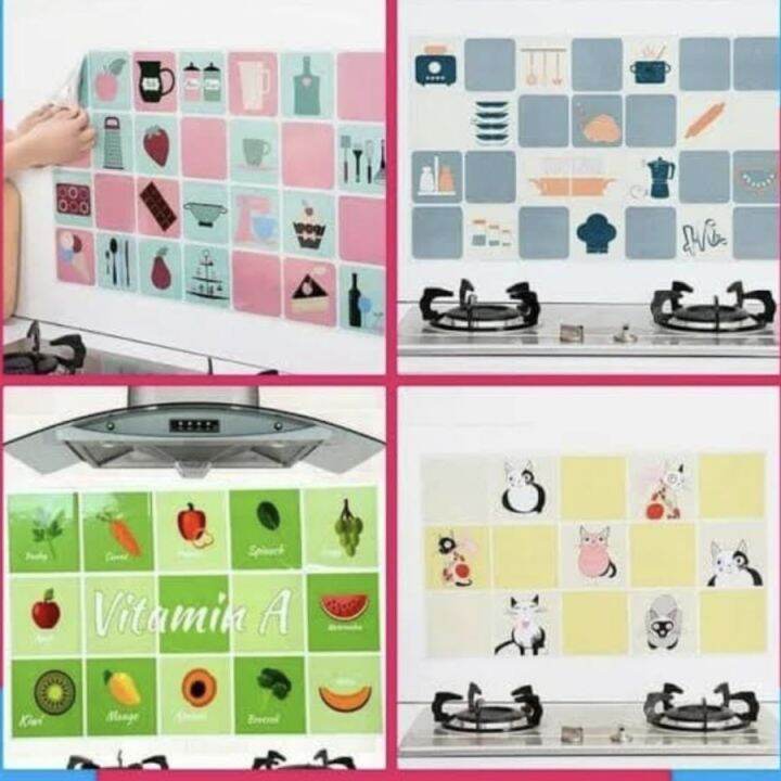 Sticker Dapur Anti Minyak Aluminium Foil Wallpaper | Lazada Indonesia