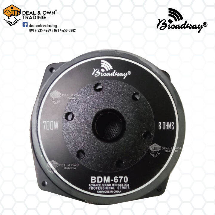 Broadway BDM-670 6.5" 700W Double Magnet 2 inch Coil In/Out | Lazada PH