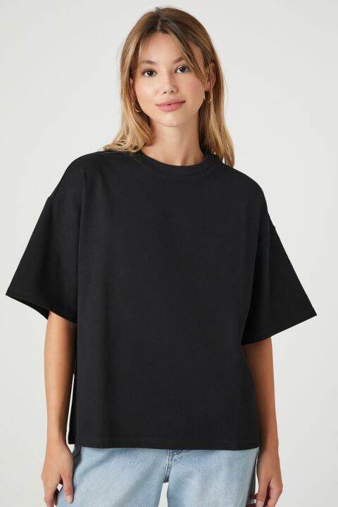 Forever 21 Womens Oversized Crew Neck Tee Lazada Ph