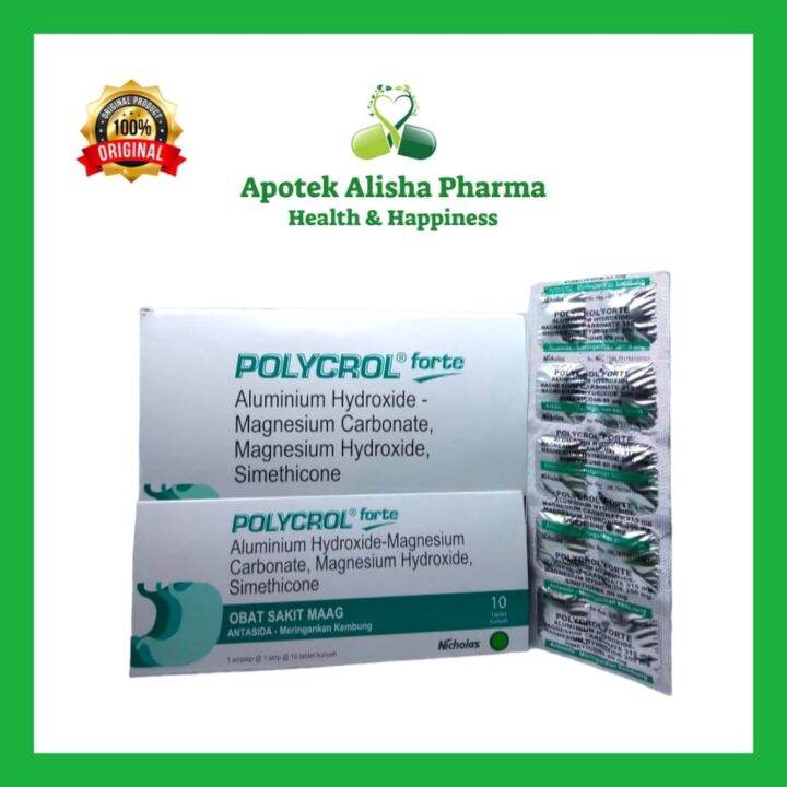 Polycrol Forte Strip 10 Tablet-Polycrol Forte Tablet Obat Sakit Maag ...