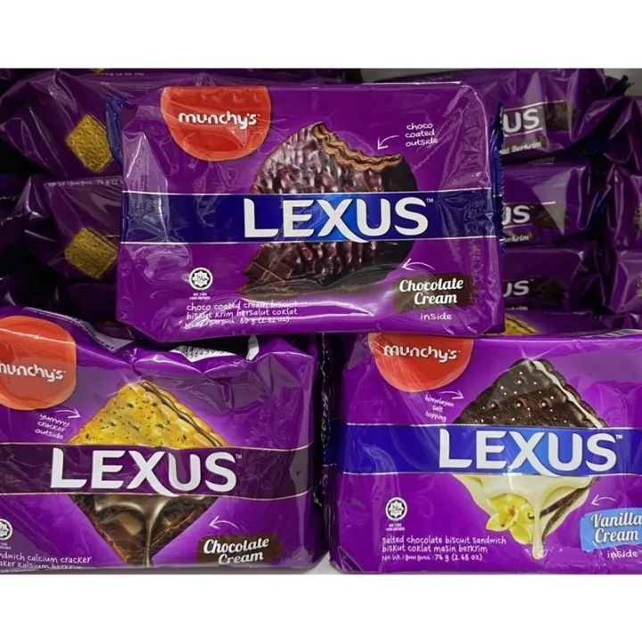 Munchy’s Lexus Chocolate Cream Vanilla Sandwich Biscuit 76g | Lazada