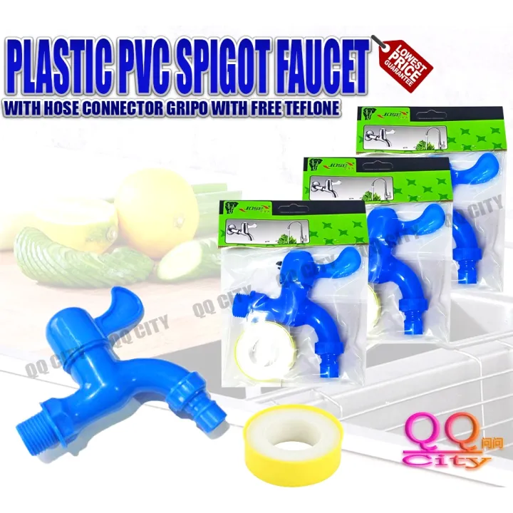 Multipurpose Plastic PVC Spigot Faucet with Hose Connector Gripo with ...