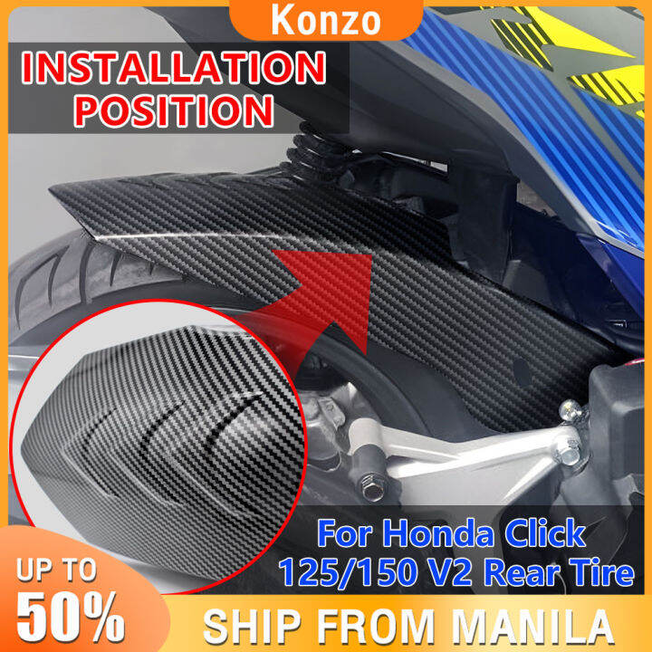 Motocross Modified Fenders Honda Click 125/150 Rear Tire Hugger Mud ...