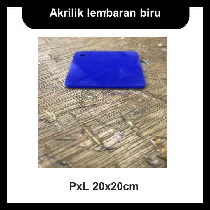 Akrilik lembaran biru PxL 20x20cm 2mm | Lazada Indonesia