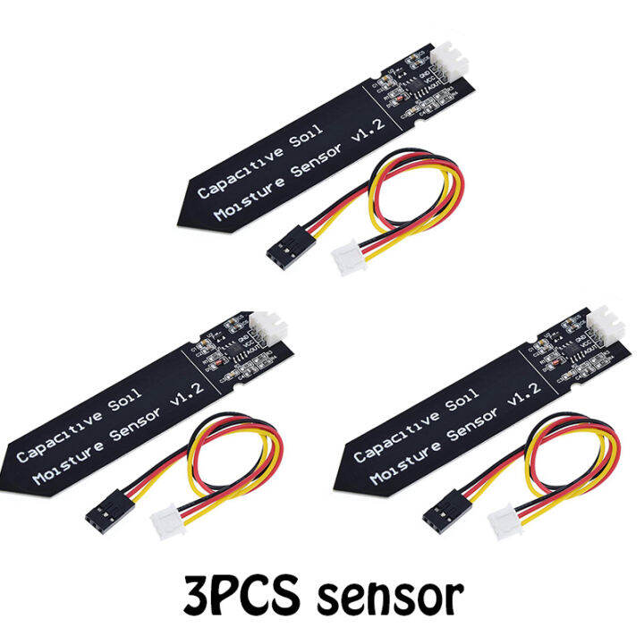 3PCS Capacitive soil moisture sensor Corrosion Resistant wide voltage ...