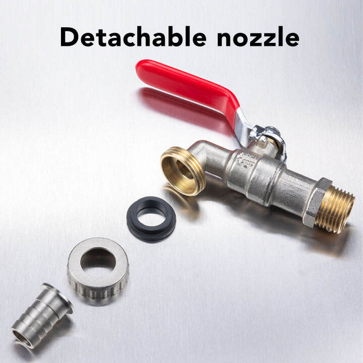 Water Valve Brass G1/2in Inlet Male Threaded Hose Bibb High Hardness ...