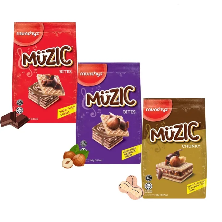 Munchy's Muzic Wafer - Chunky Chocolate Hazelnut (150g) / Chocolate ...