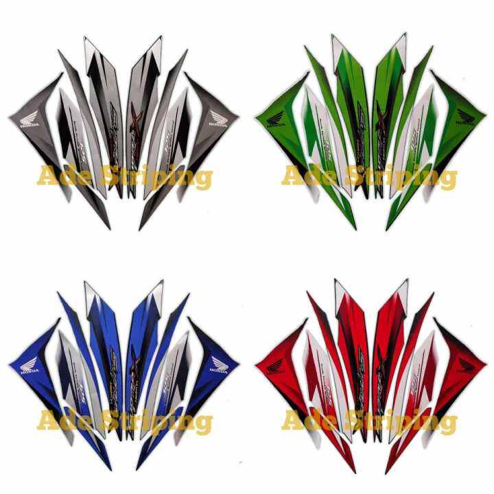 STIKER STRIPING LIS LES BODY MOTOR HONDA SUPRA X 125R 2011 HELM IN ...