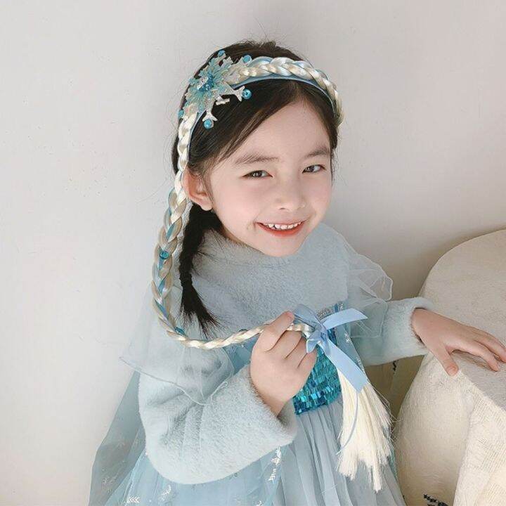 MAHIMO ที่คาดผมเจ้าหญิงน้ำแข็งสำหรับเด็กมงกุฏปาร์ตี้เทศกาลผมห่วง ...