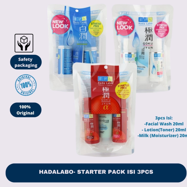 Paket Hada Labo Starter Pack Putih dan Biru (Isi 3pcs) | Lazada Indonesia