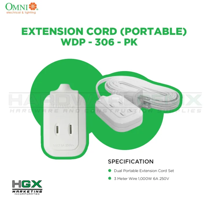 OMNI Dual Portable Extension Cord Set | Lazada PH