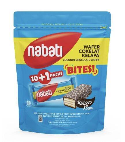 NABATI RICHOCO Bites Chocolate Coated Wafer with Coconut 66gm | Lazada