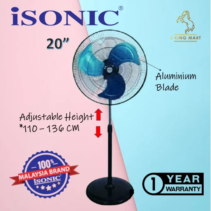 iSONIC Industry Commercial Stand fan 20" IF-651 Strong Wind Aluminum ...