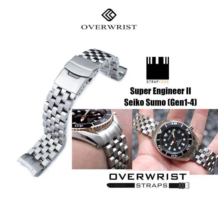 สายนาฬิกา OVERWRIST MILTAT STRAPCODE Super Engineer II for Seiko Sumo ...