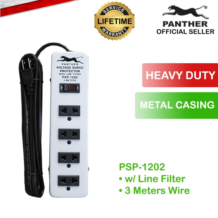 PSP 1202: Panther 4 Gang Extension Cord w/ Switch and 3 Meter Wire ...