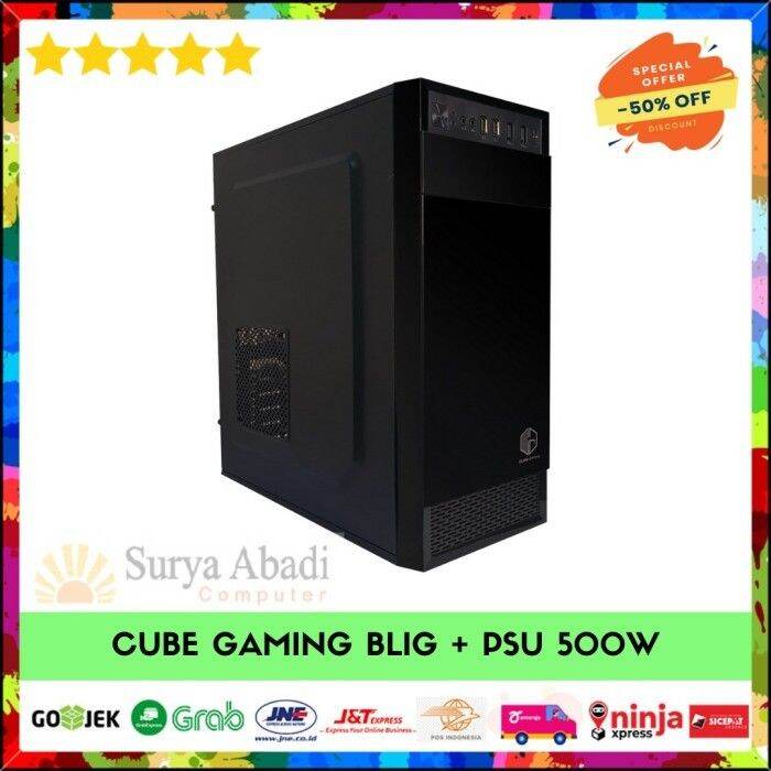 CUBE GAMING BLIG + PSU 500W CASING PC GAMING ATX MATX | Lazada Indonesia