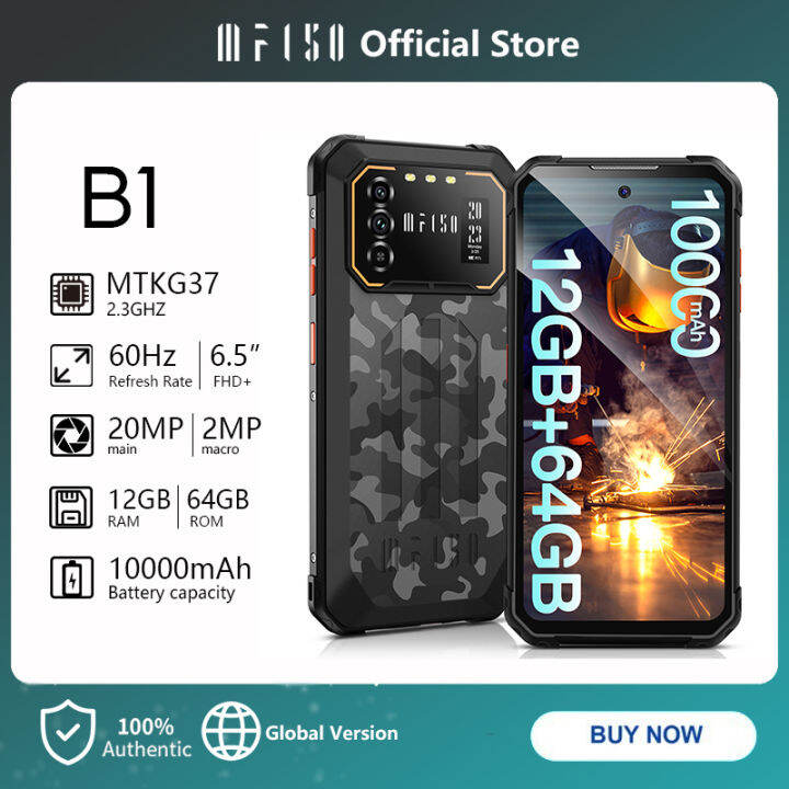 IIIF150 B1 10000mAh Android 12 6.5 FHD+ Display Rugged Handphone 20MP ...