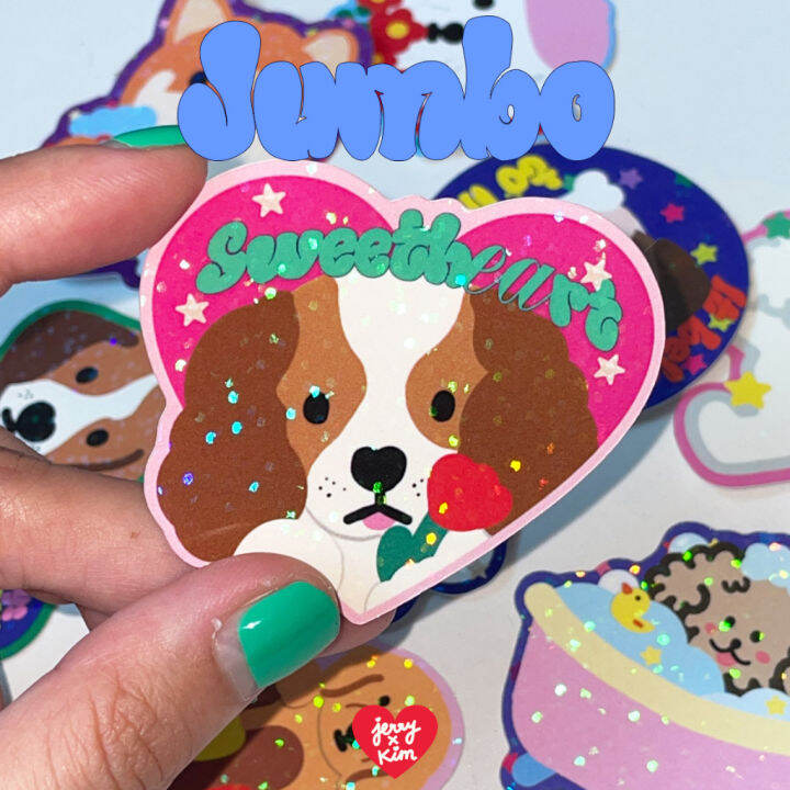 Jumbo hologram sticker🐶 | Lazada.co.th