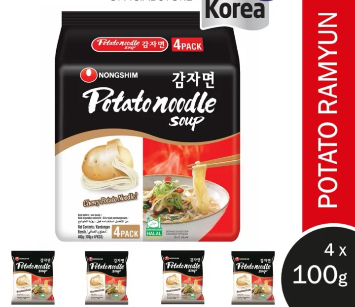NongShim Potato Ramyun 4 x 100G (Made in Korea) | Lazada