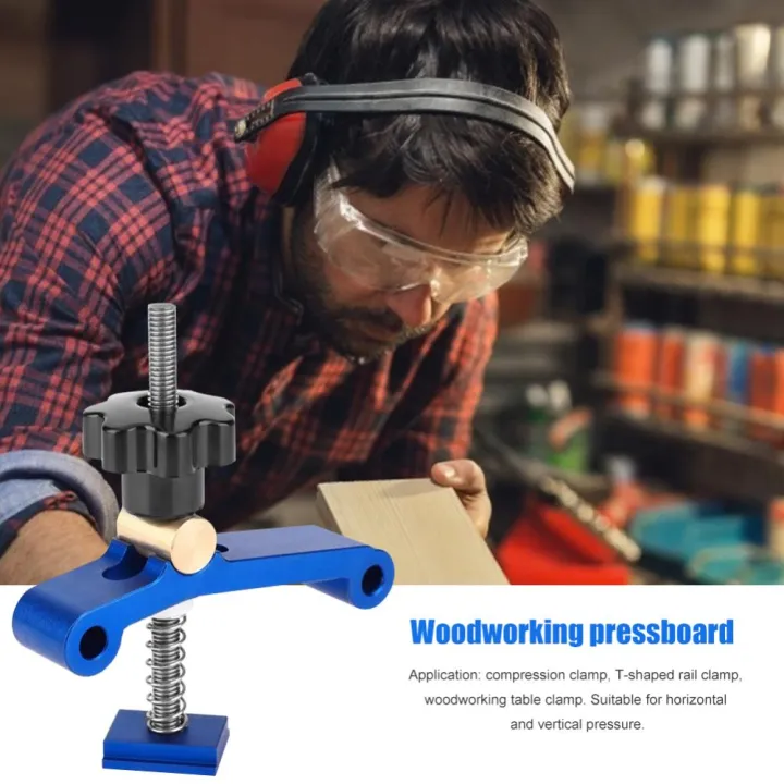 Woodworking T-Track Hold Down Clamp T-Slot Table Workbench Wood Fixture ...