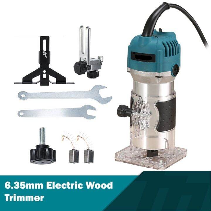 Woodworking Electric Trimmer Wood 800W/6MM Milling Engraving Slotting ...