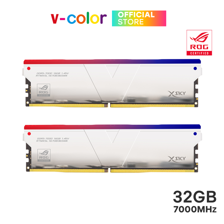 v-color Manta XSky RGB ROG Certified 32GB (16GBx2) DDR5 Bus 7000MHz ...
