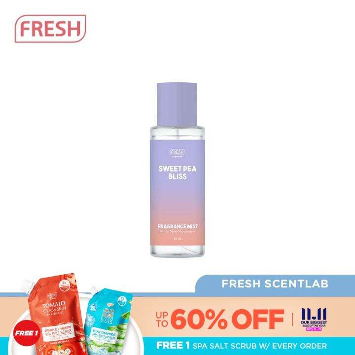 Fresh Scentlab Fragrance Mist Sweet Pea Bliss 88mL - Best-seller, Sweet ...