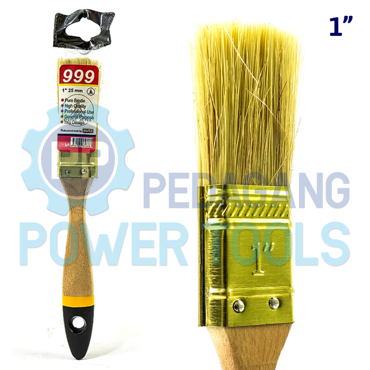 PH-999 KUAS CAT 1" INCH GAGANG KAYU KOAS KWAS CAT TEMBOK PAINT BRUSH ...