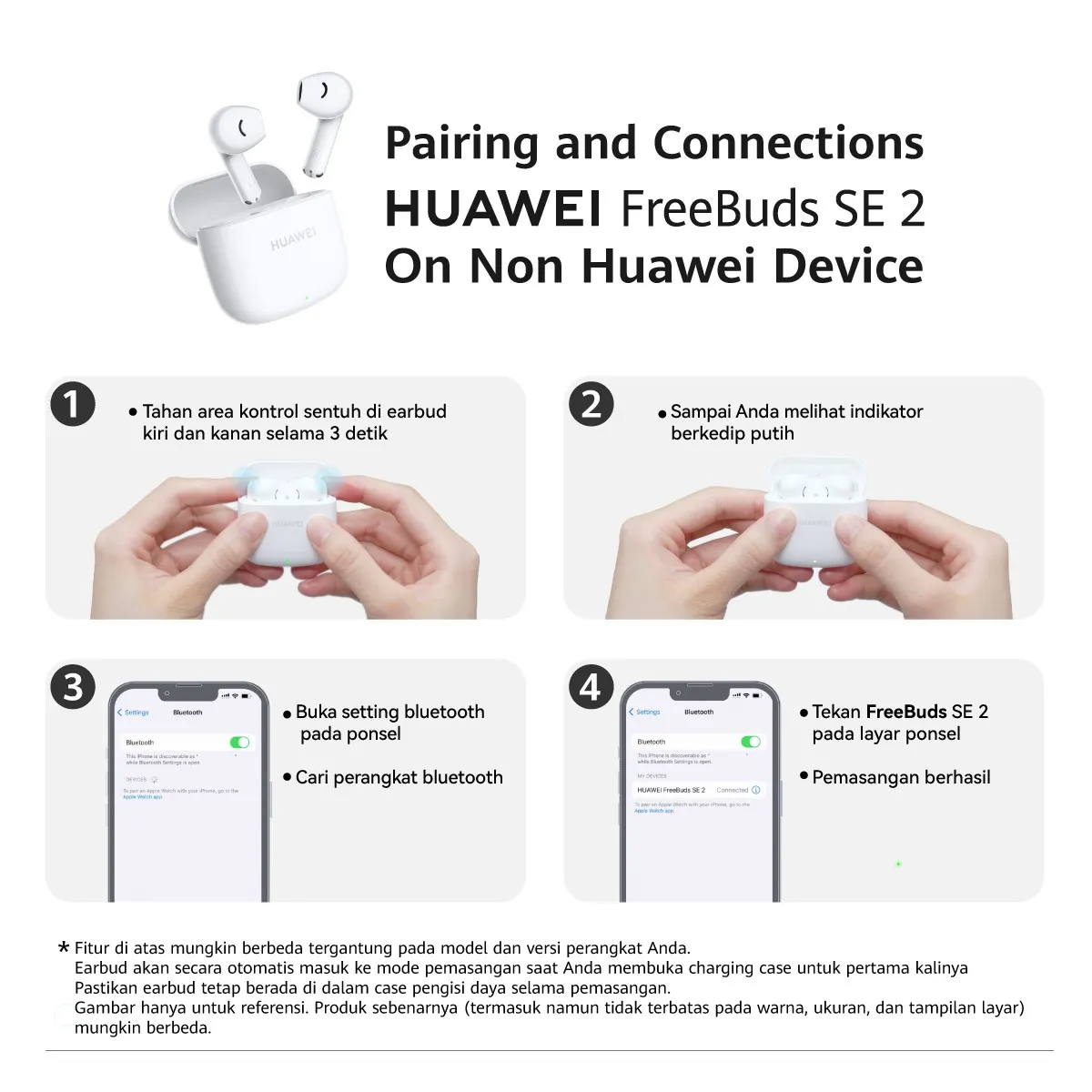 Promo Huawei Freebuds Se 2 Wireless Earphone Tws | 40h Battery ...