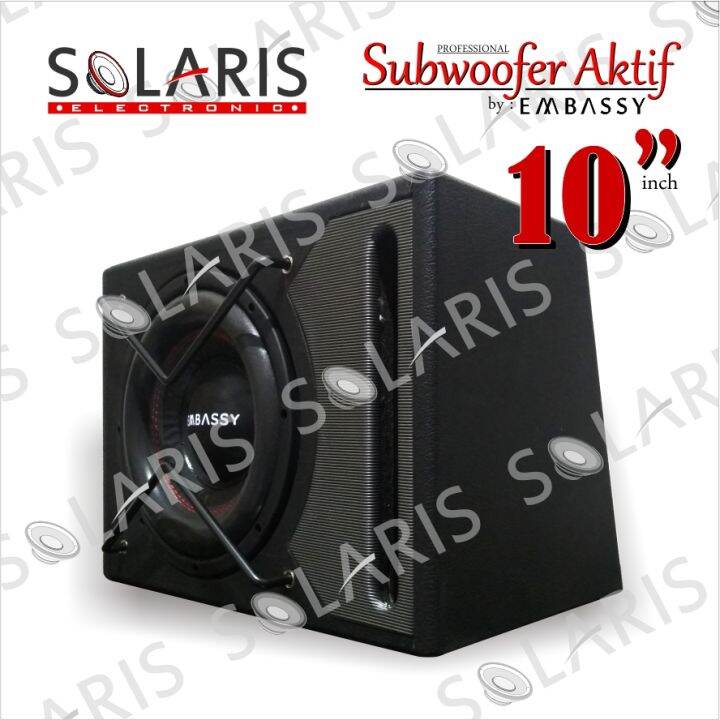 SUBWOOFER AKTIF 10 inch BASSBOX Embassy EMS-10 PLATINUM | Lazada Indonesia