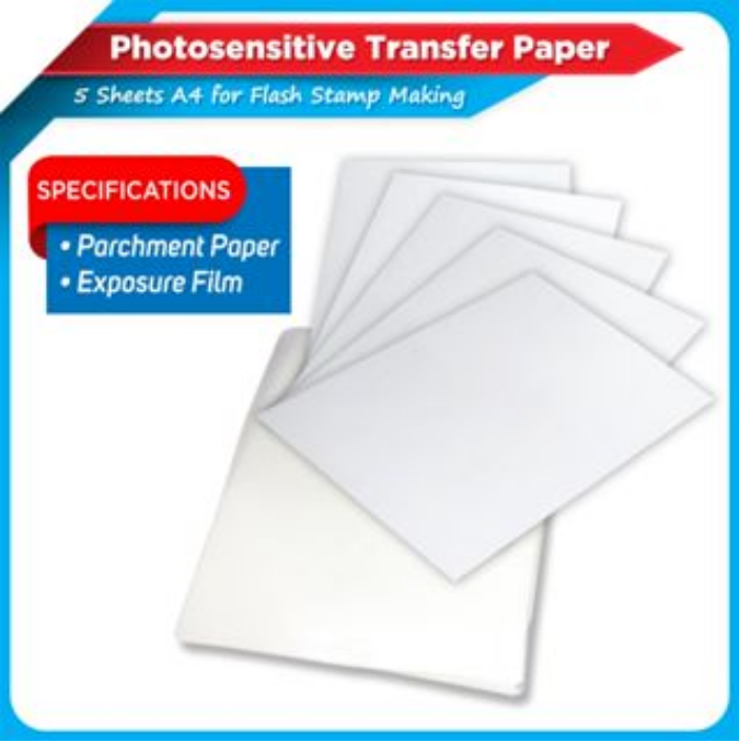 (PRINTING VIEW) Transfer Paper for Flash Stamp A4 size (5 sheets ...