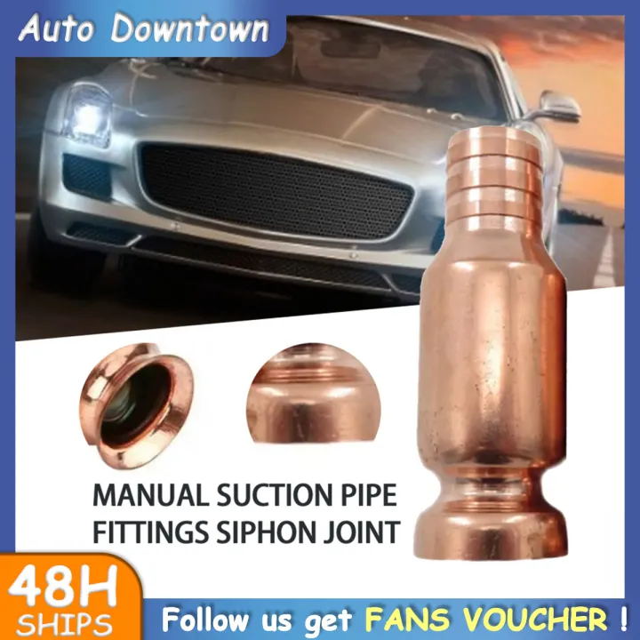 AutoDowntown*Red Copper Siphon Filling Pipe Manual Pumping Oil Pipe ...