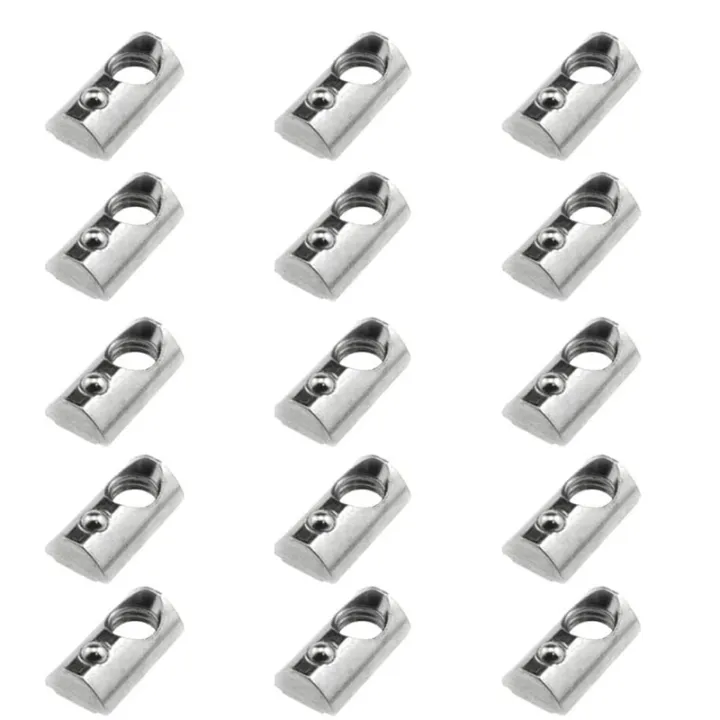 30Pcs M8 T Slot Nuts Roll-In Spring Ball Loaded Elastic Nuts for 3030 ...