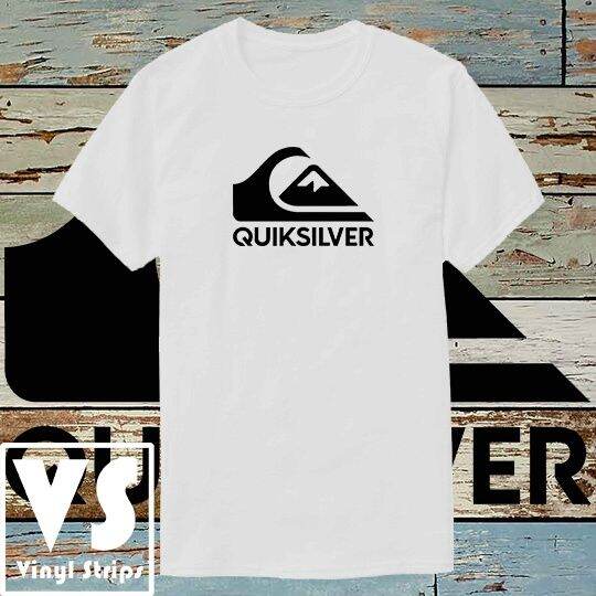 Quiksilver Surf Logo Vinyl Front Print Unisex For Men And Women เสื้อ ...