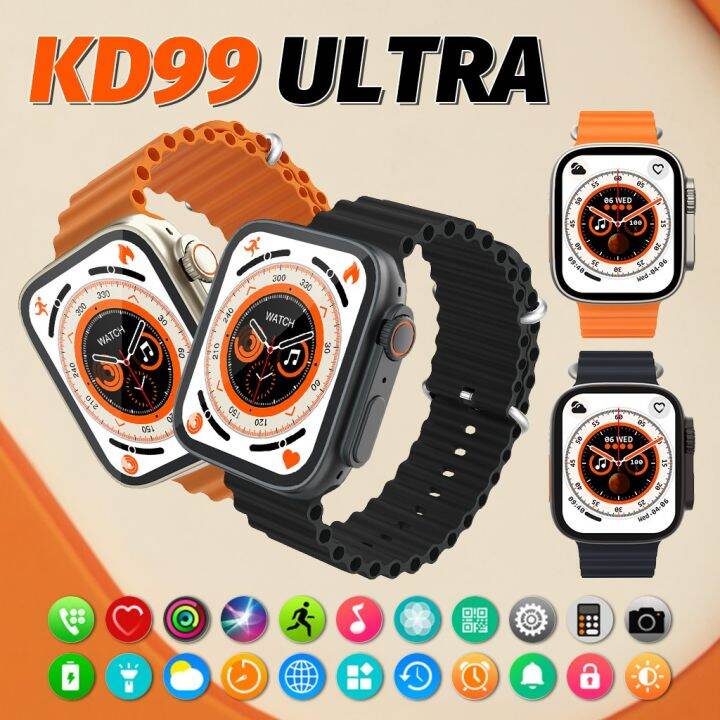 Dfjhnedf [COD]KD99 Ultra 8 SmartWatch Men Series 8อุณหภูมิเลือดน้ำตาล3ปุ่มกันน้ำ SmartWatch PK ...