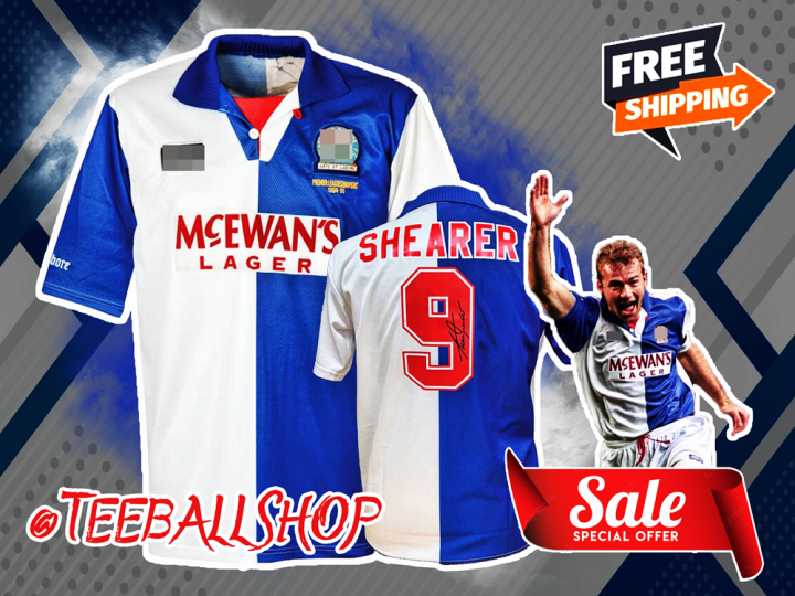 เสื้อฟุตบอลย้อนยุค แบล็คเบิร์น โลเวอร์ ชุดเหย้า 1994/95 BlackBurn ...