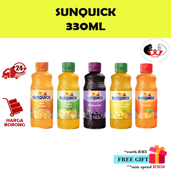 Sunquick [330ml] - Oren / Mandarin / Mango Mixed /Blackcurrant/Tropical ...