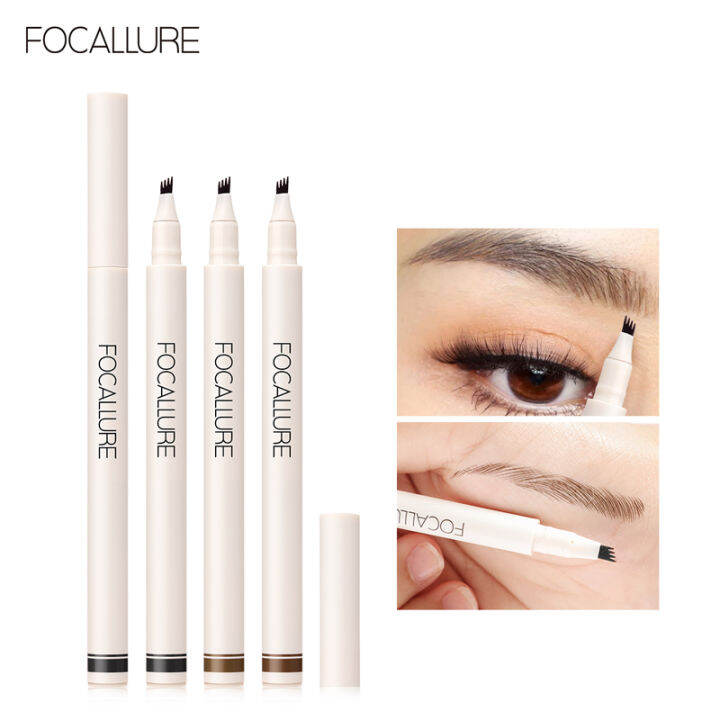 FOCALLURE eyebrow pencil 4 garpu pensil alis cair anti air anti ...