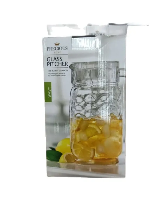 Precious Home Glass Wavy Pitcher 1800ml Capacity | Lazada PH