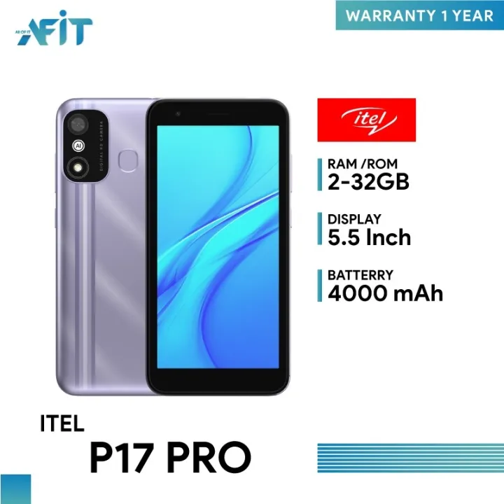 Itel P17 Pro (2+32GB) มือถือจอใหญ่ 5.5 นิ้ว แบต 4,000 mAh กล้อง 5MP+AI ...