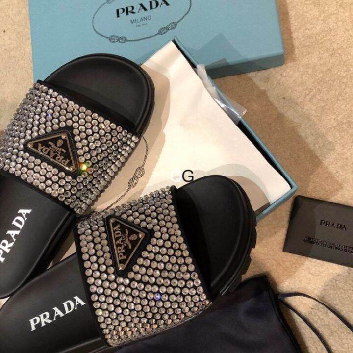 Premium export Highest Quality Prada glitter slides | Lazada PH