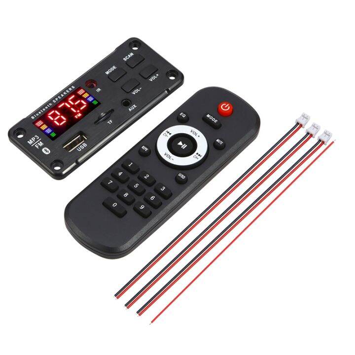 12V Bluetooth 5.0 MP3 Decoding Board Module Wireless Car USB MP3 Player ...