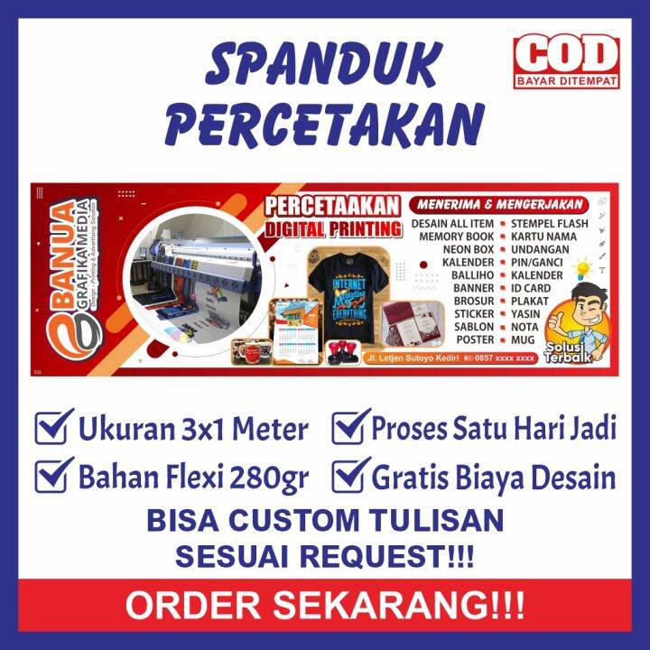 Spanduk Banner Backdrop Baliho Percetakan Digital Printing Sablon ...