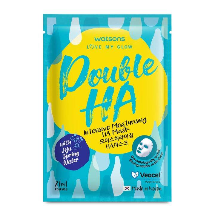 Watsons HA Double Intensive Moisturising HA Mask 1 Sheet 21ml | Lazada PH