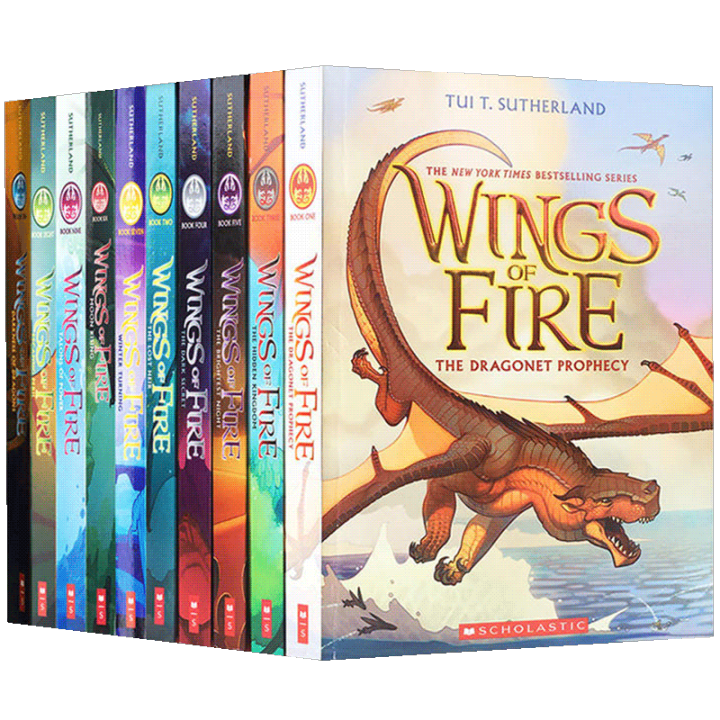 Wings of fire volume 1-10 full set of original English novel fire wing ...