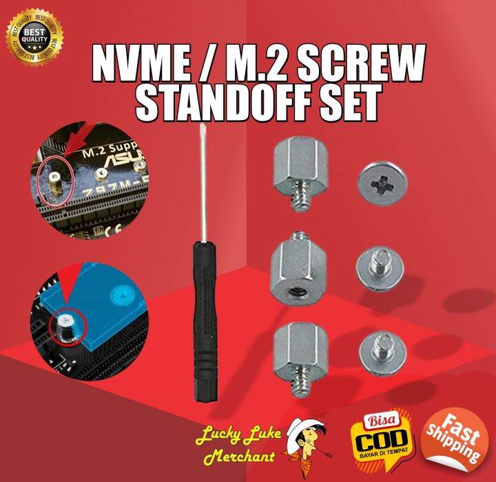 Sekrup NVME M2 SATA SSD Mounting Standoff Screw Pengunci Dudukan ...