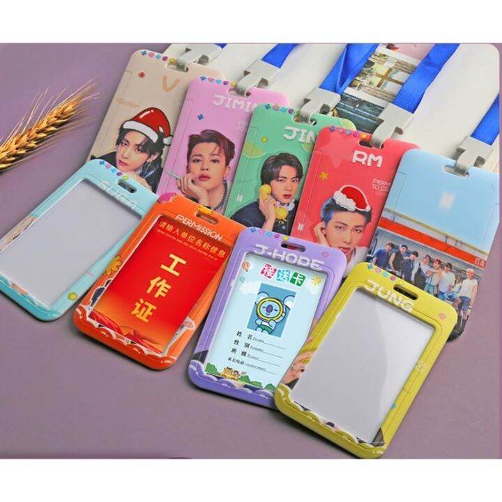 KPOP BTS Lanyard Work Card ID Card Holder Bangtan Boys Gift for Army RM ...